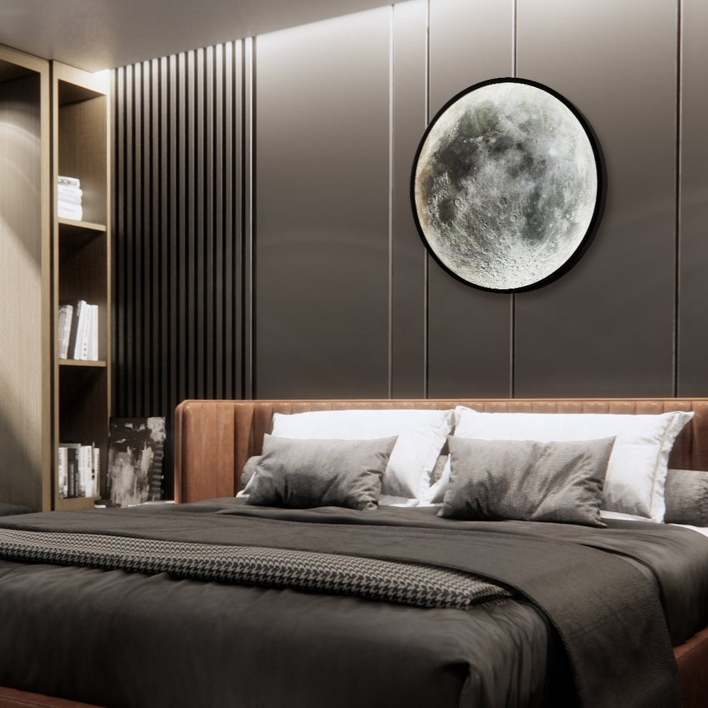 Illuminated LED Moon Wall Lamp Mirror - Magical Moonlit Glow | Moon Mirror
