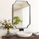 MoonMirror® Scalloped Bathroom Wall Mirror Notched Corner Metal Black ...