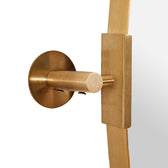 Moon Mirror® Modern Oval Pivot Tilt Bathroom Mirror Stainless Steel Frame