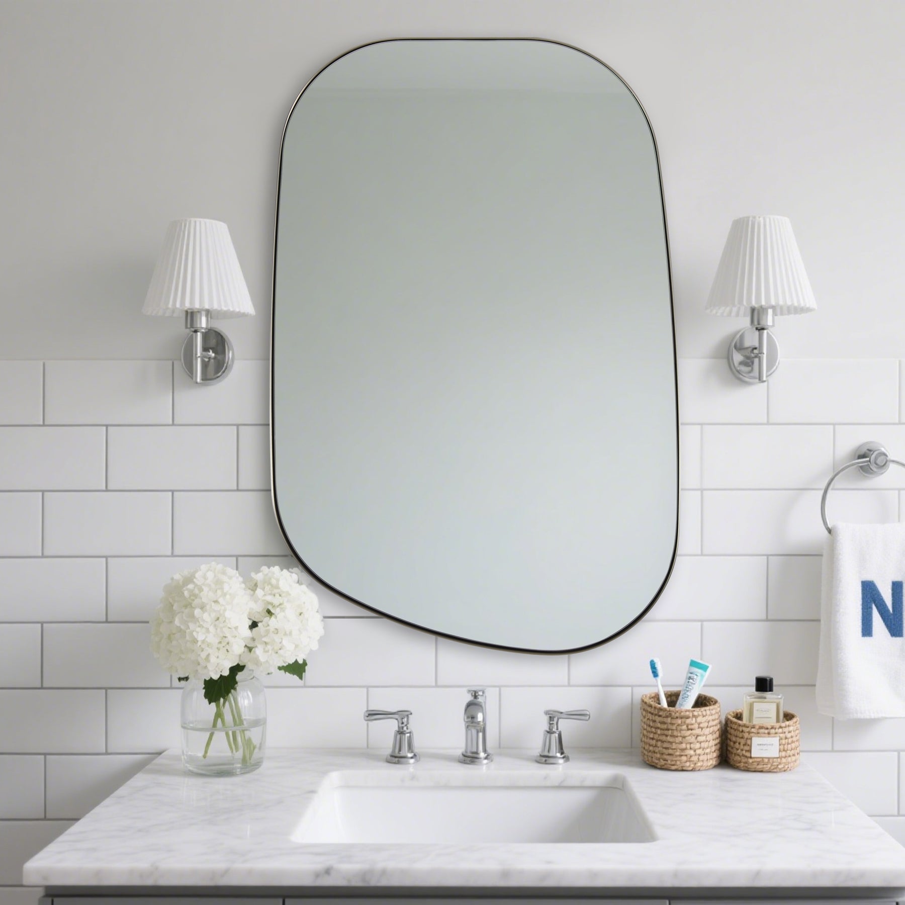 Irregular Shape Mirrors | Unique Wall Mirrors - Moon Mirror