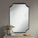 MoonMirror® Scalloped Bathroom Wall Mirror Notched Corner Metal Black ...