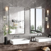 MoonMirror® Antique Forged Iron Rectangle Wall Mirrors with Hand Hammer ...