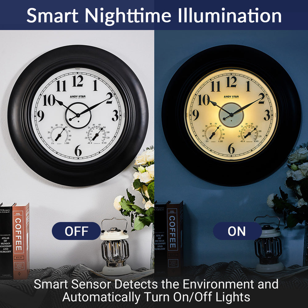 Waterproof Outdoor Clocks |Classic & Modern Wall Clocks - Moon Mirror