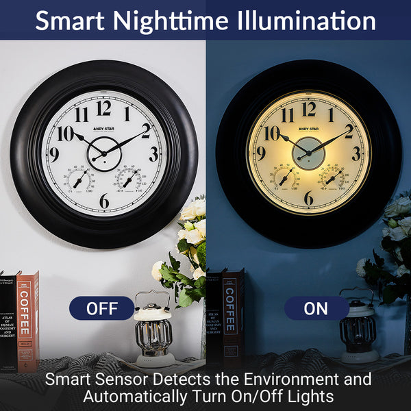 Waterproof Outdoor Clocks |Classic & Modern Wall Clocks - Moon Mirror