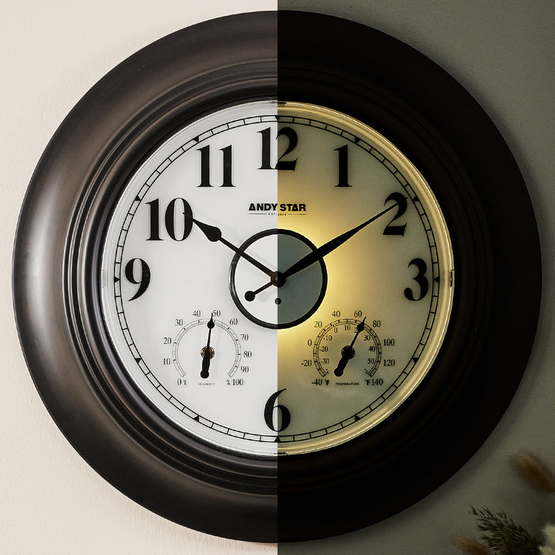 Waterproof Outdoor Clocks |Classic & Modern Wall Clocks - Moon Mirror