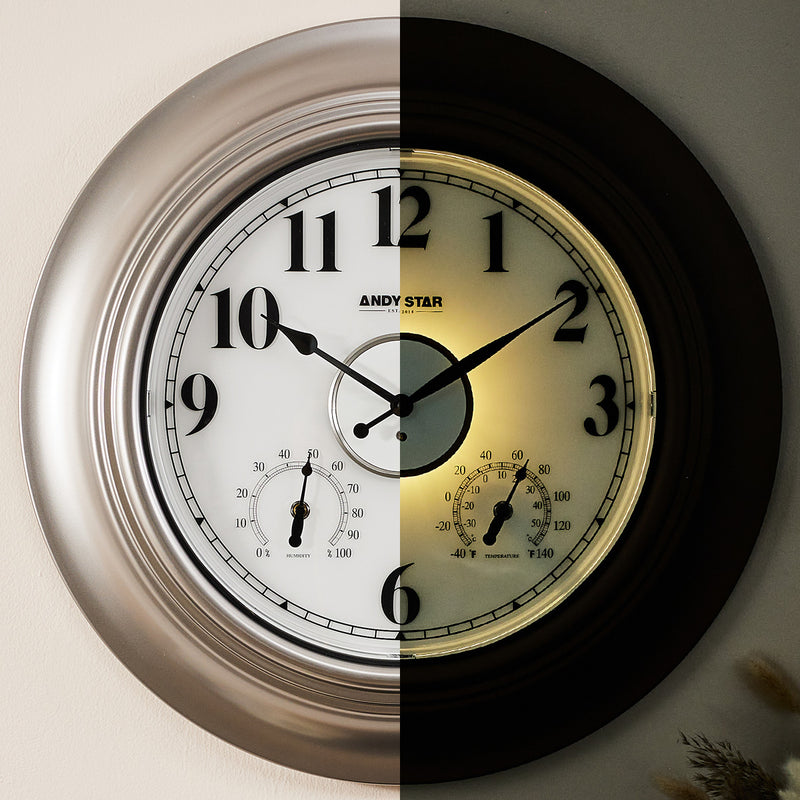 Waterproof Outdoor Clocks |Classic & Modern Wall Clocks - Moon Mirror