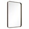 Moon Mirror® Modern Brushed Bronze Rounded Rectangle Bathroom Mirrors